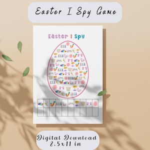 Printable I Spy Easter Activity Fun Look and Find Activity, Interactive ...