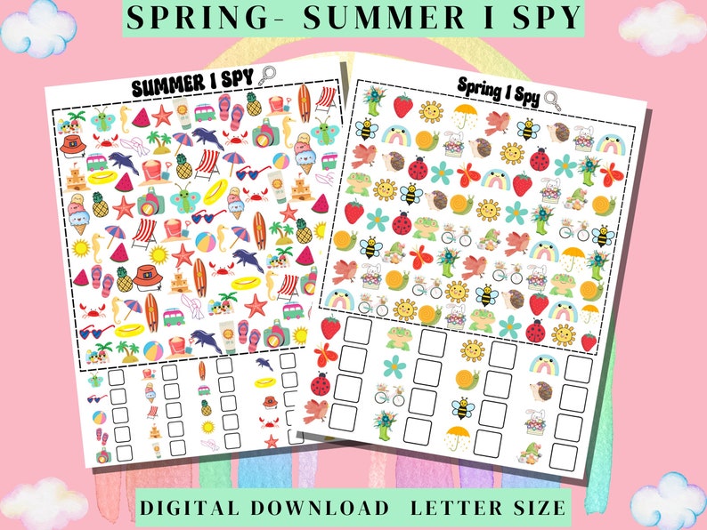 I Spy Printable Games Kids Road Trip Activity Spring Summer I Spy Kids ...