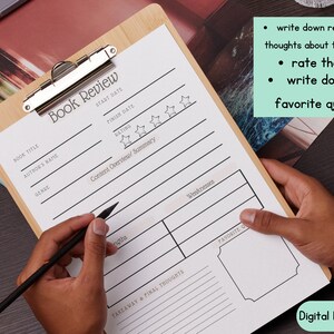 Bookshelf Reading Log, Bujo Reading Tracker, Book Review Printable ...