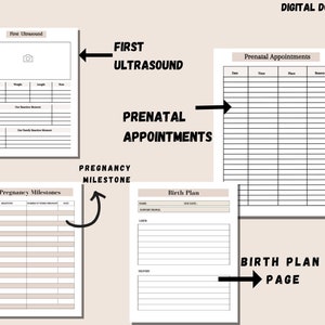 Printable Pregnancy Journal Planner for Moms Digital Download Weekly ...