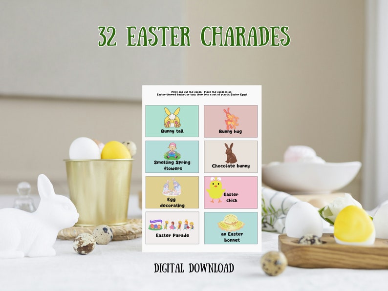 Easter Charades for Kids and Adults - Printable Family Game for ...