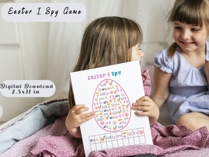 Printable I Spy Easter Activity Fun Look and Find Activity, Interactive ...