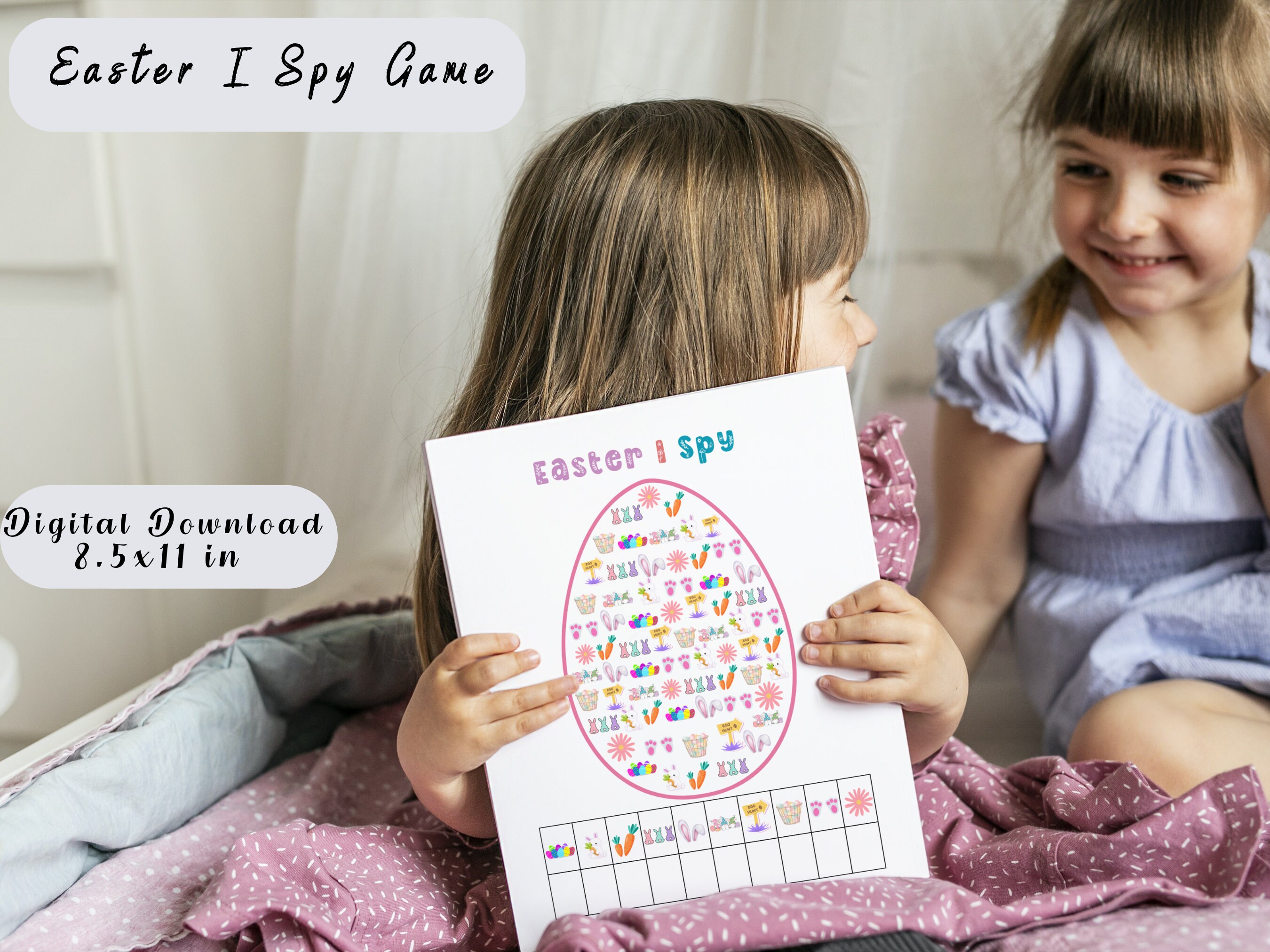 Printable I Spy Easter Activity Fun Look and Find Activity, Interactive ...