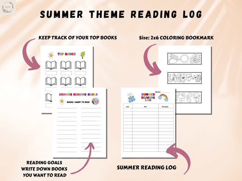 Summer Reading List Teens, Kids Reading Log Coloring Bookmarks Children ...