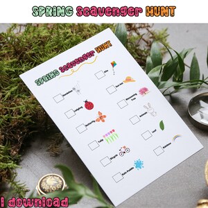Spring Scavenger Hunt Printable, Nature-easter Scavenger Hunt Kids ...
