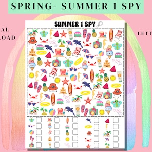 I Spy Printable Games Kids Road Trip Activity Spring Summer I Spy Kids ...