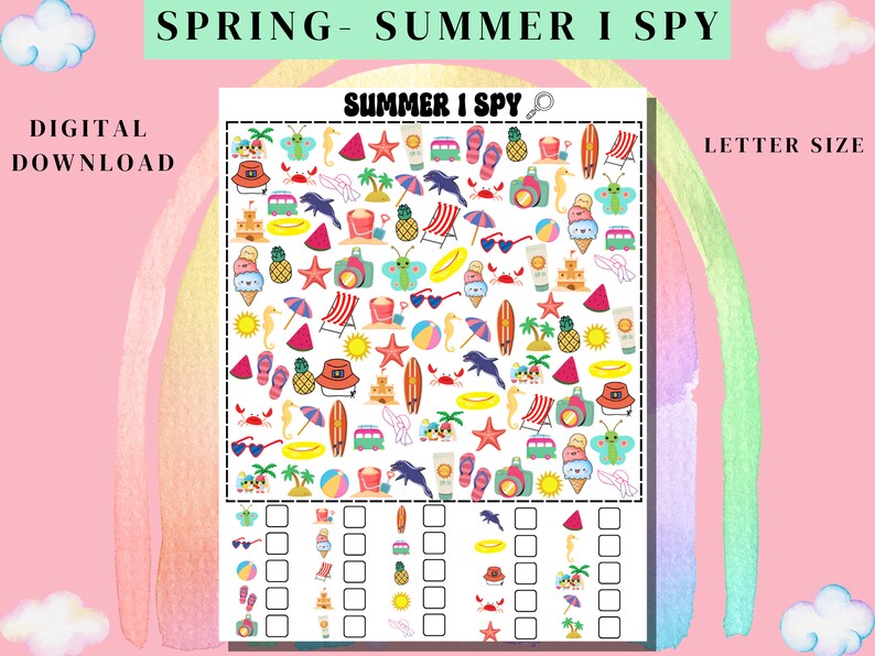 I Spy Printable Games Kids Road Trip Activity Spring Summer I Spy Kids ...