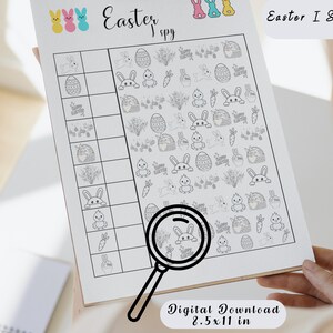 Printable I Spy Easter Activity Fun Look and Find Activity, Interactive ...