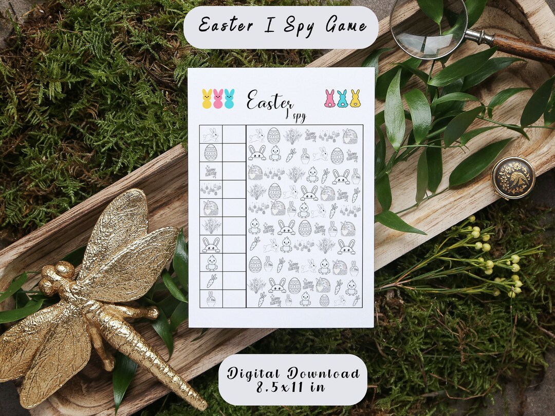 Printable I Spy Easter Activity Fun Look and Find Activity, Interactive ...
