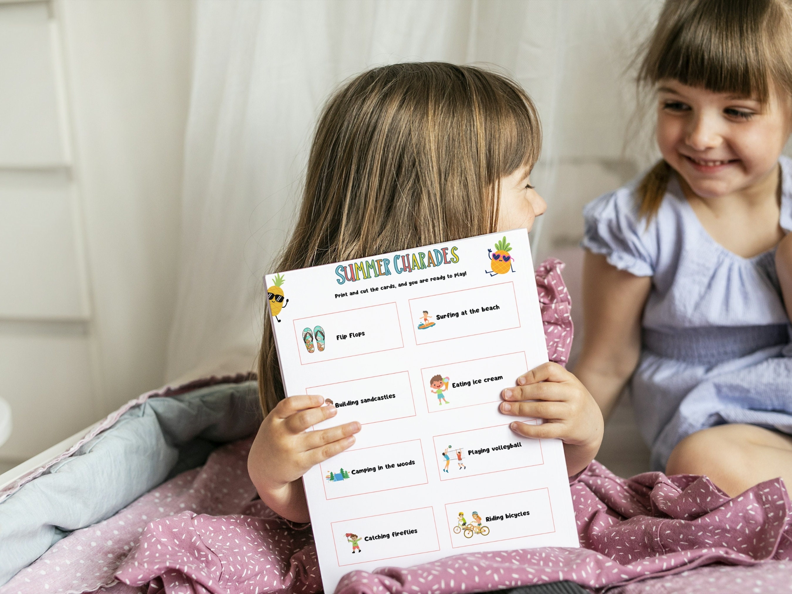 Summer Charades Printable Game for Kids and Adults Indoor Family Fun ...