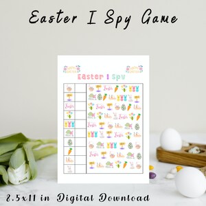 Printable I Spy Easter Activity Fun Look and Find Activity, Interactive ...