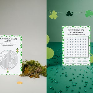 St. Patrick's Day Kids Activities Word Search, I Spy, Maze, Unscramble ...