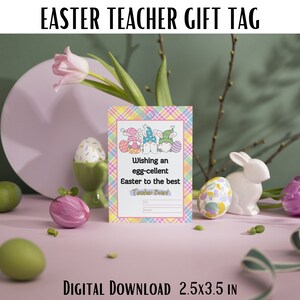 Easter Teacher Gift Tags, Bunny Favor Teacher Tags, Goodie Bag Tags ...