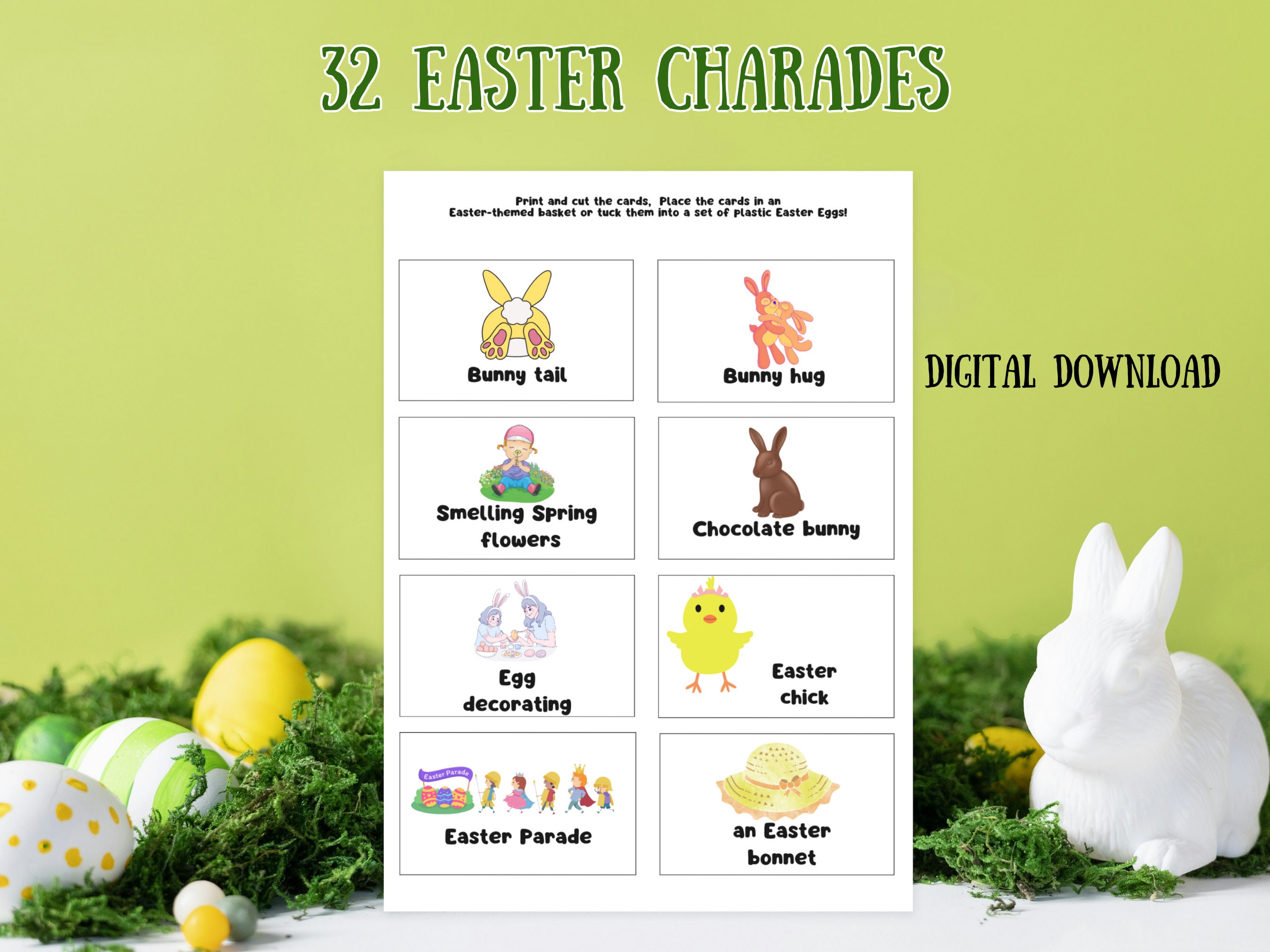 Easter Charades for Kids and Adults - Printable Family Game for ...