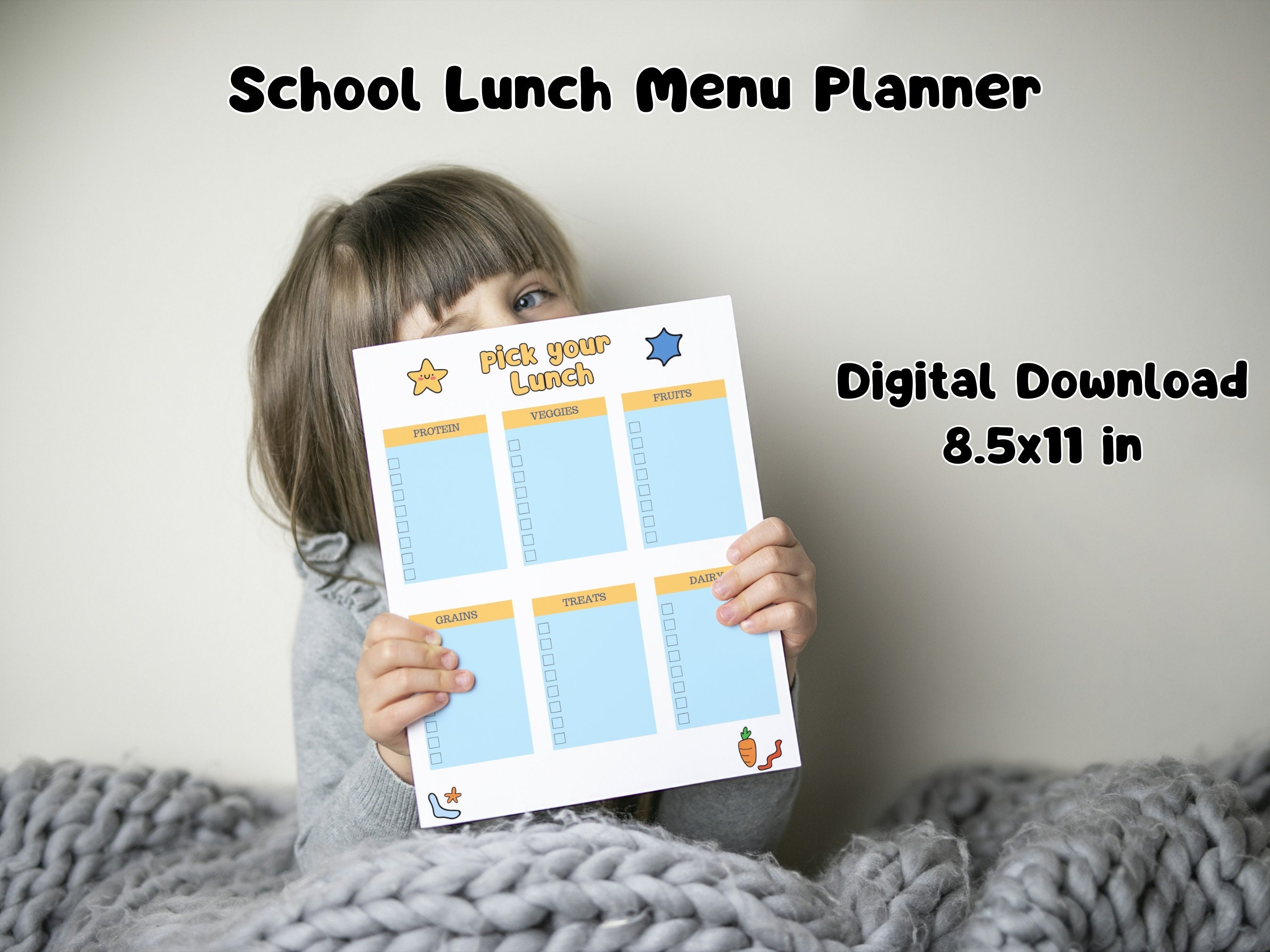 Back to School Lunch Menu Planner, Meal Planning for Kids, Perfect for ...