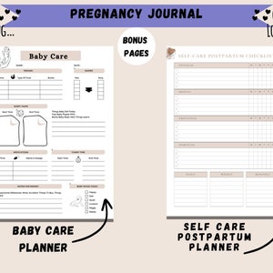 Printable Pregnancy Journal Planner for Moms Digital Download Weekly ...