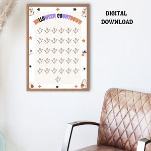 Halloween Countdown Printable, Halloween Advent Calendar Gift, Fall ...