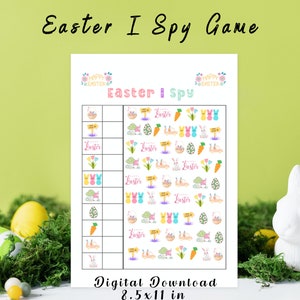 Printable I Spy Easter Activity Fun Look and Find Activity, Interactive ...