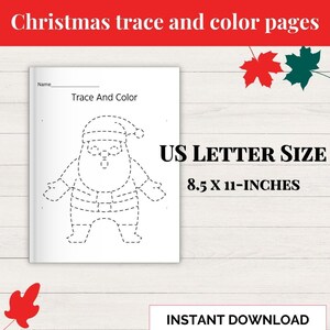 Christmas Tracing Practice Worksheets for Preschoolers and Handwriting ...