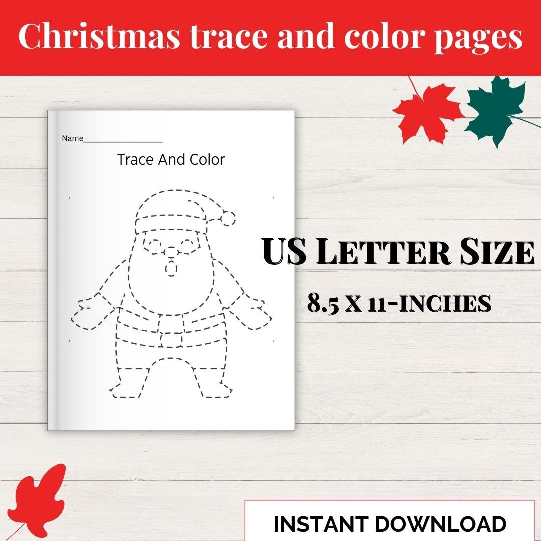Christmas Tracing Practice Worksheets for Preschoolers and Handwriting ...