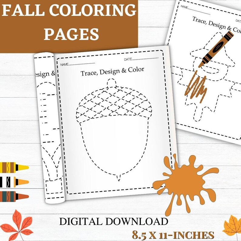 Fall Coloring Pages Thanksgiving Favor Party Activity School Coloring ...