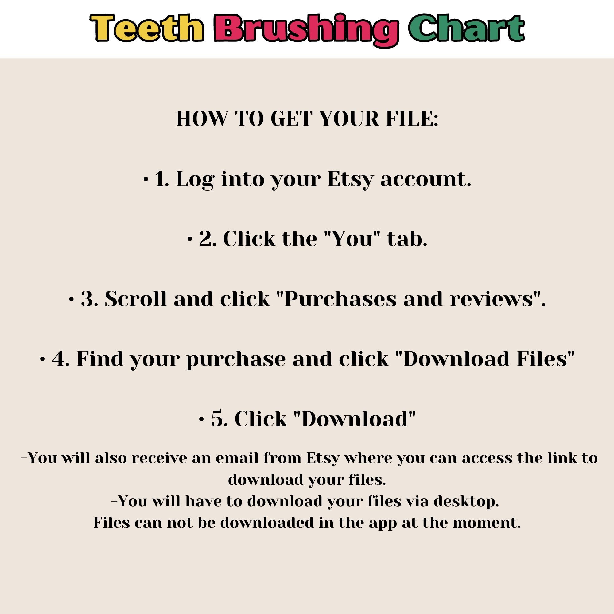 Printable Teeth Brushing Routine for Kids & Toddlers, Chore Chart Kids ...