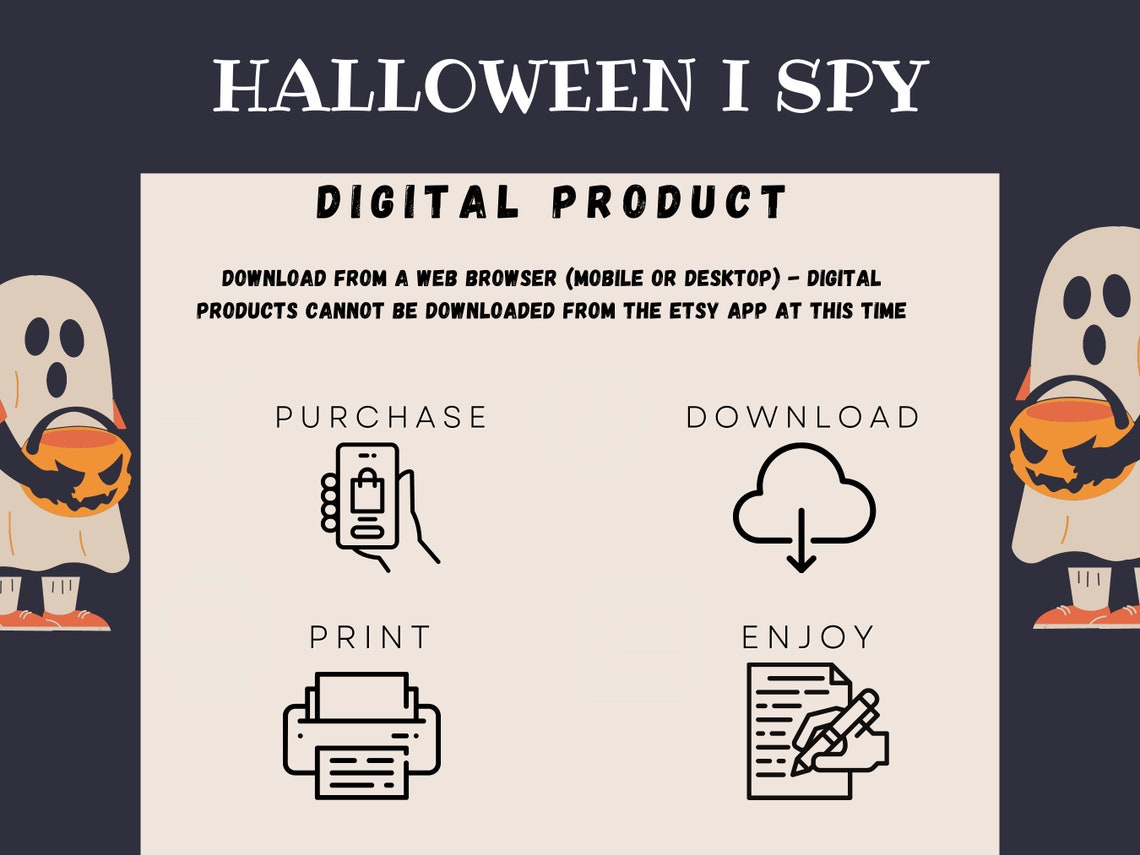 Halloween I SPY Printable Fun Search and Find Activity for - Etsy