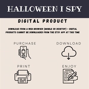 Halloween I SPY Printable Fun Search and Find Activity for - Etsy