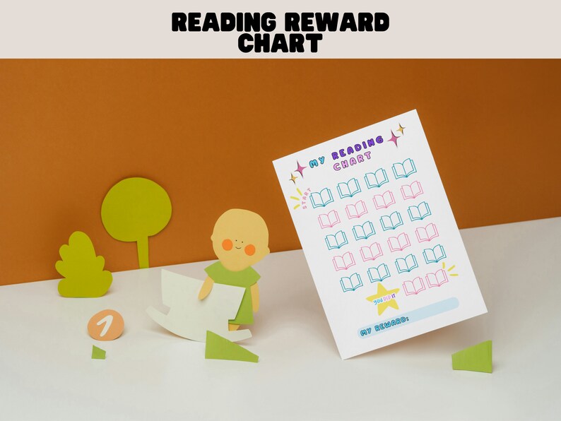 Kids Printable Reading Chart-toddler Reward Chore Chart, Behavior Chart ...