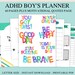 ADHD Planner for Kids Printable School Planner & Organizer/ Teens ADHD ...