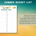 Summer Bucket List Planner Kids' Fun Activities Printable Weekly Summer ...