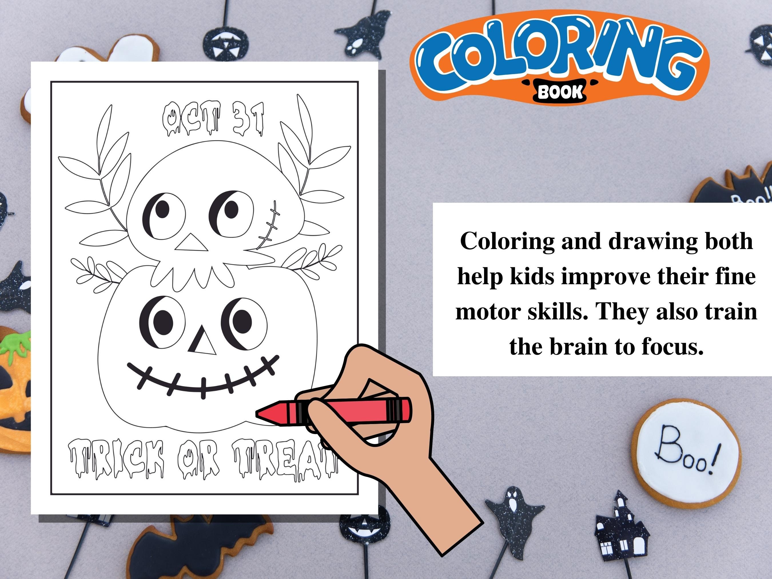 Halloween Coloring Pages for Kids Halloween Coloring Book Halloween ...
