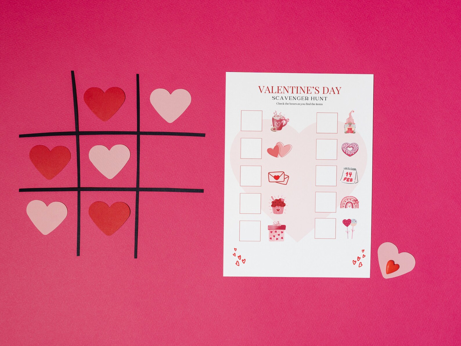 Printable Valentine's Scavenger Hunt, Kids Home Treasure Hunt Activity ...