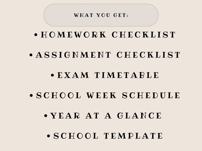Minimalist Homework Checklist, Weekly Homeschool Planner, Assignment ...