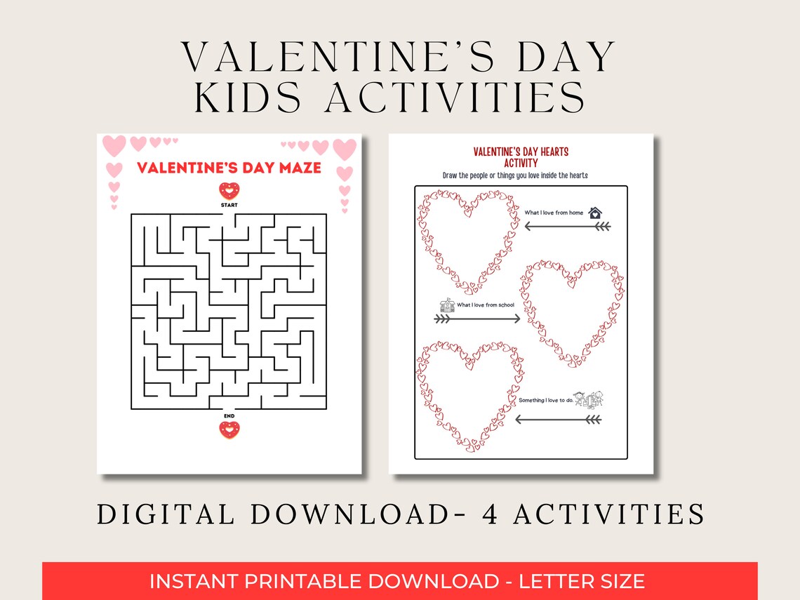 Printable Valentine's Day Activities for Kids: I Spy, Maze, Word Search ...