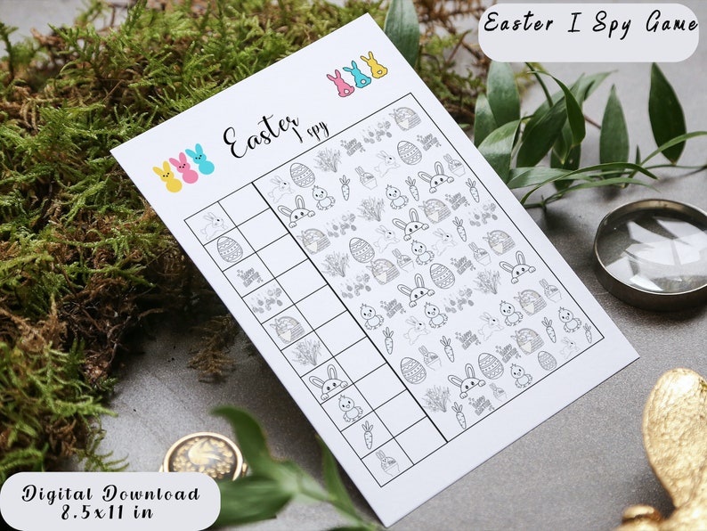 Printable I Spy Easter Activity Fun Look and Find Activity, Interactive ...