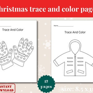 Christmas Tracing Practice Worksheets for Preschoolers and Handwriting ...