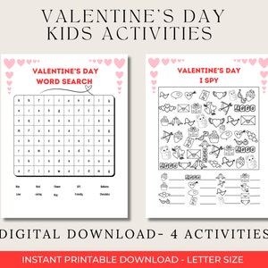 Printable Valentine's Day Activities for Kids: I Spy, Maze, Word Search ...