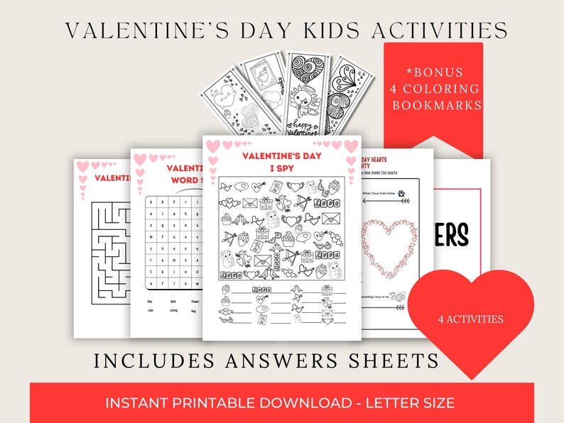 Printable Valentine's Day Activities for Kids: I Spy, Maze, Word Search ...