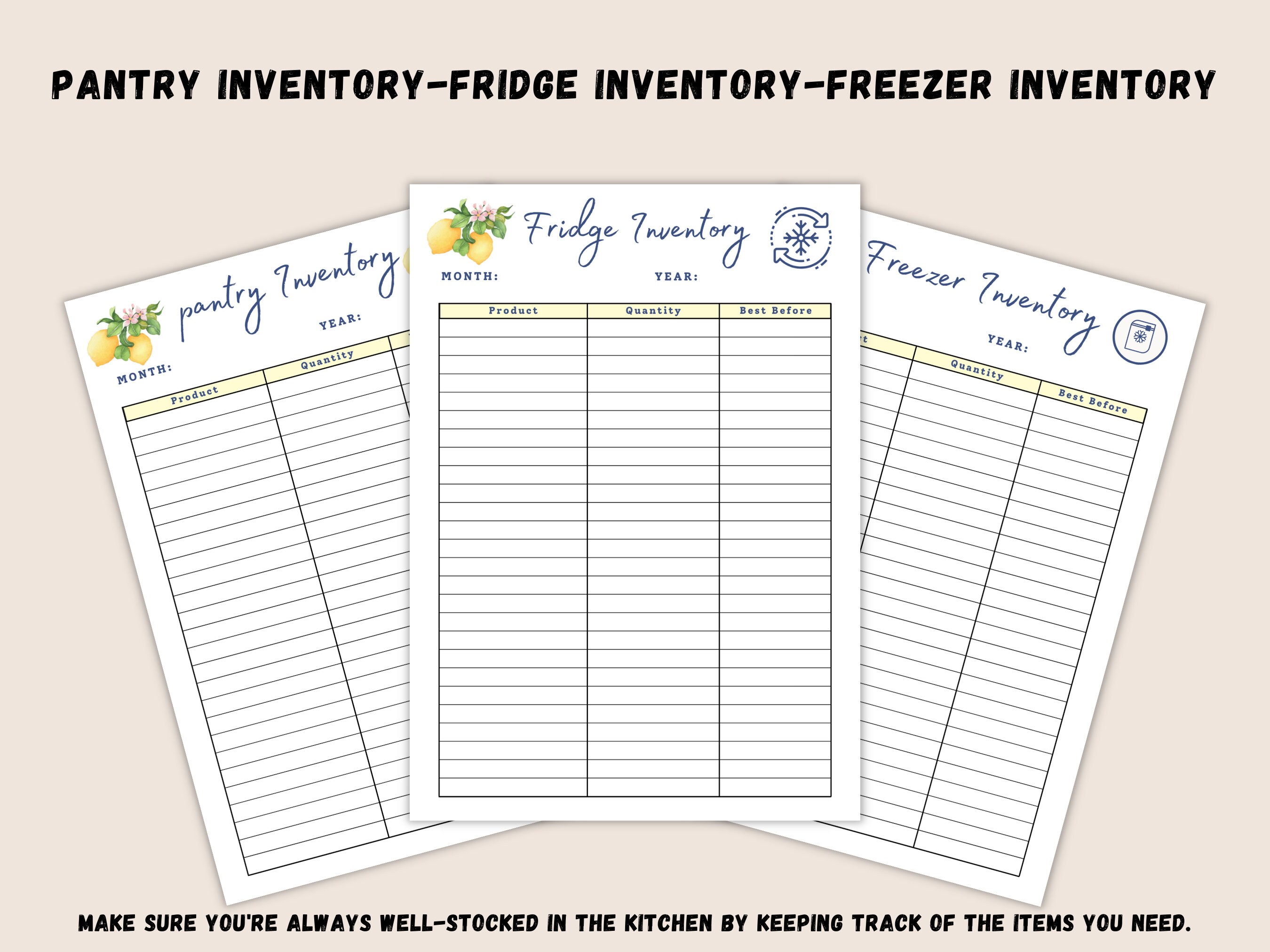 Grocery List-meal Planner Printable, Diary Meal Tracker, Weekly ...