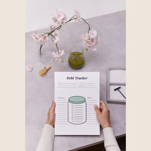 Debt Snowball Budgeting Payments Tracker - Debt Jar, Finance Expenses ...