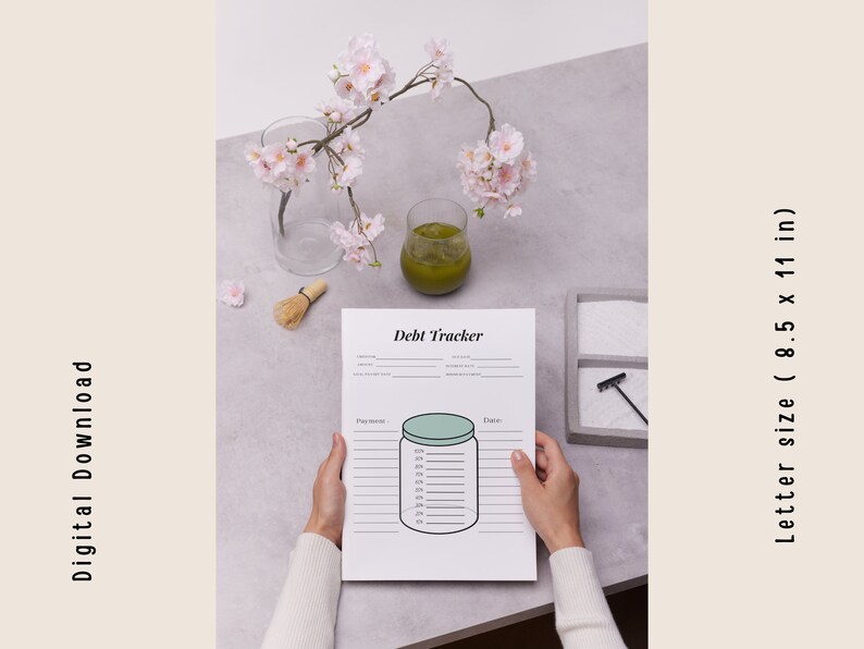 Debt Snowball Budgeting Payments Tracker - Debt Jar, Finance Expenses ...