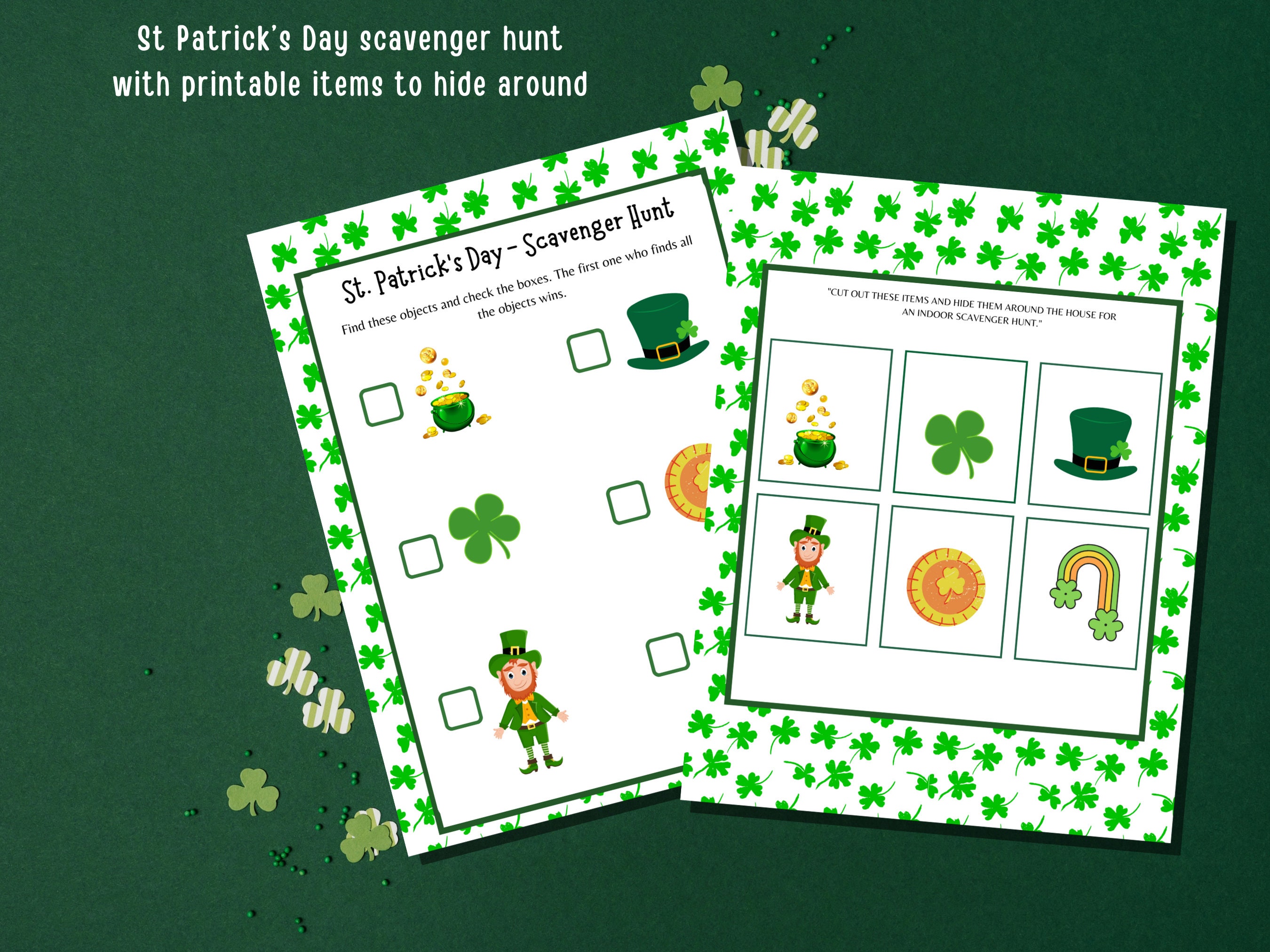 St. Patrick's Day Kids Activities Word Search, I Spy, Maze, Unscramble ...