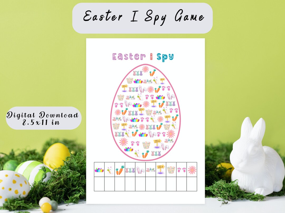 Printable I Spy Easter Activity Fun Look and Find Activity, Interactive ...