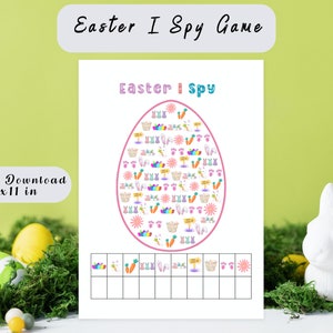 Printable I Spy Easter Activity Fun Look and Find Activity, Interactive ...