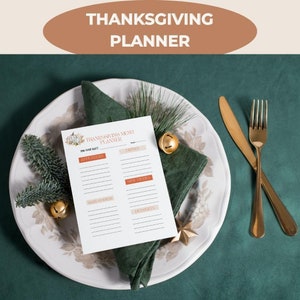 Thanksgiving Planner Turkey Day Thanksgiving Bundle Holiday Menu ...
