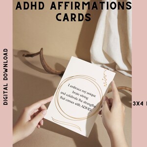ADHD Adult Affirmation Cards Printable Affirmation Cards for Self ...