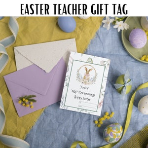 Easter Teacher Gift Tags, Bunny Favor Teacher Tags, Goodie Bag Tags ...
