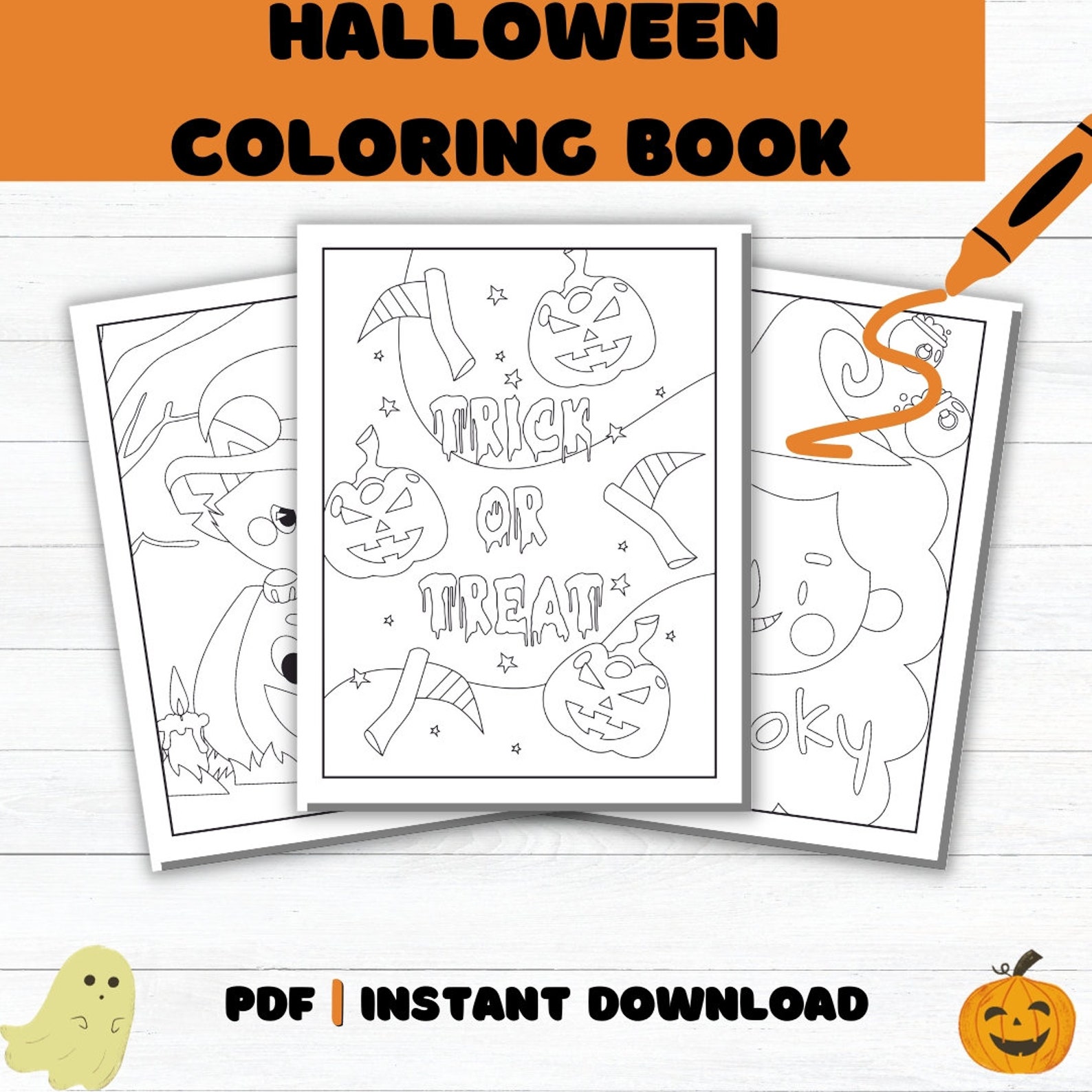 Halloween Coloring Pages for Kids Halloween Coloring Book Halloween ...