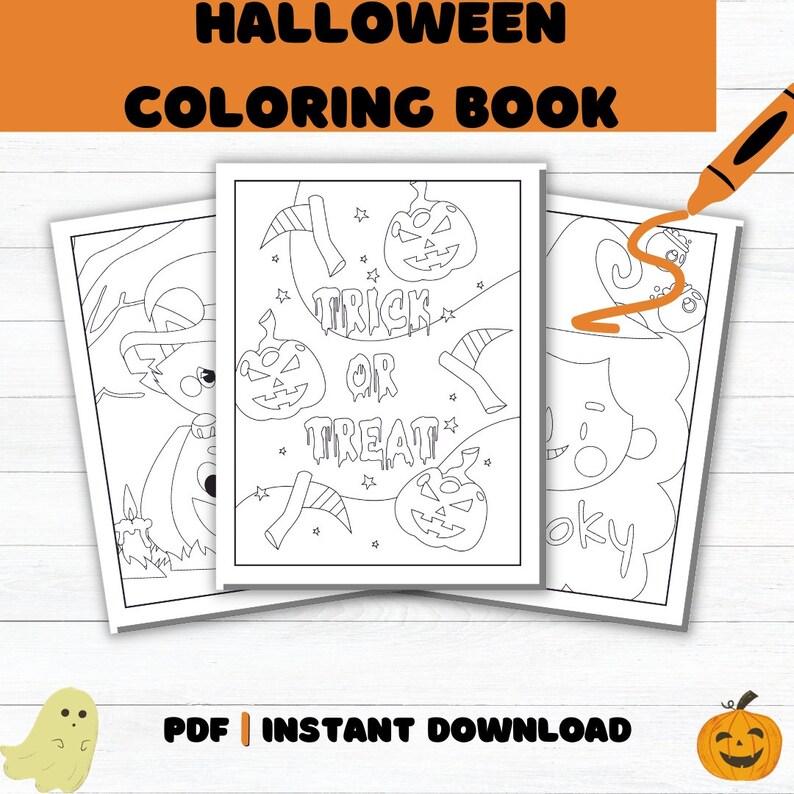 Halloween Coloring Pages for Kids Halloween Coloring Book Halloween ...